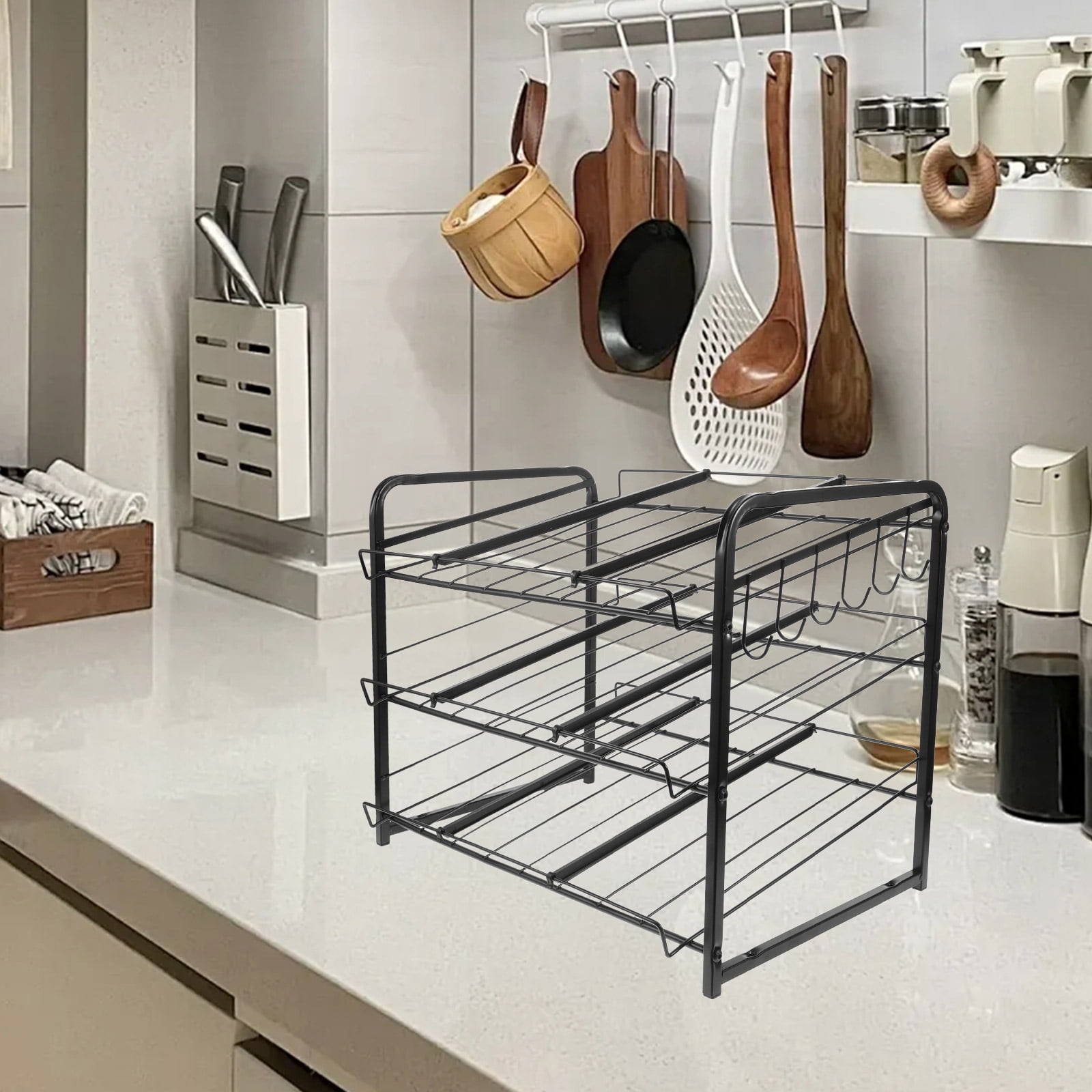 MLINS Can Dispenser Rack 3-Tier Stackable Can Storage Organizer Holder ...