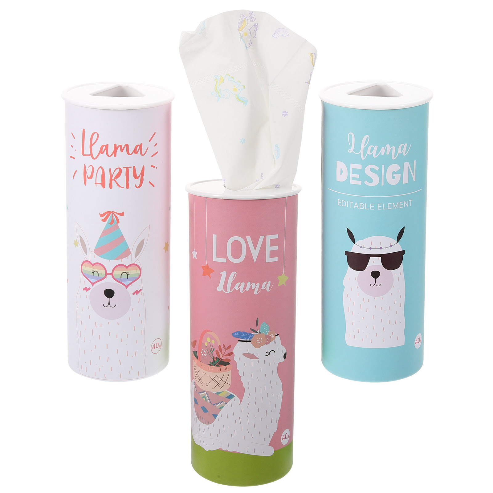 MLINS Car Tissue Cylinder Refillable Paper Box for Cup Holder Assorted ...
