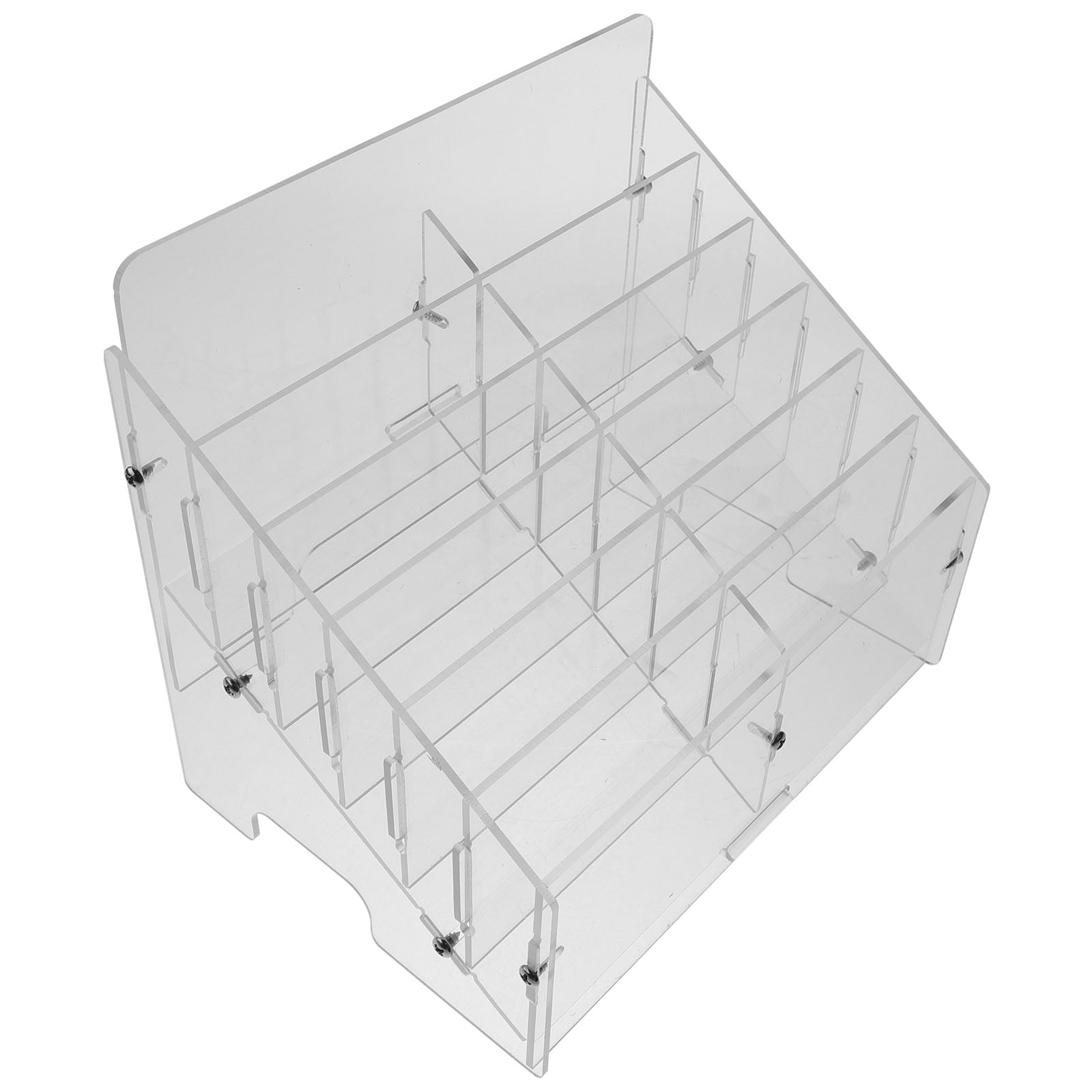 MLINS Card Display Rack Acrylic Business Holders for Desk Compartment ...