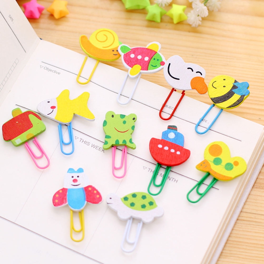MLINS Cartoon Animal Design Plastic Paper Clip for Note Marking Great ...