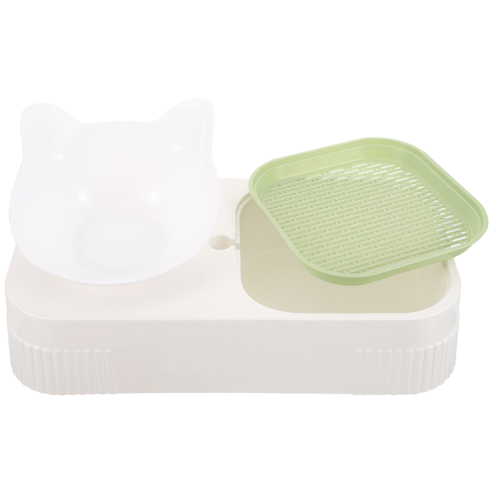 MLINS Cat Food Tray Key Bowl Pet Feeder Grass Planter Stand Container ...