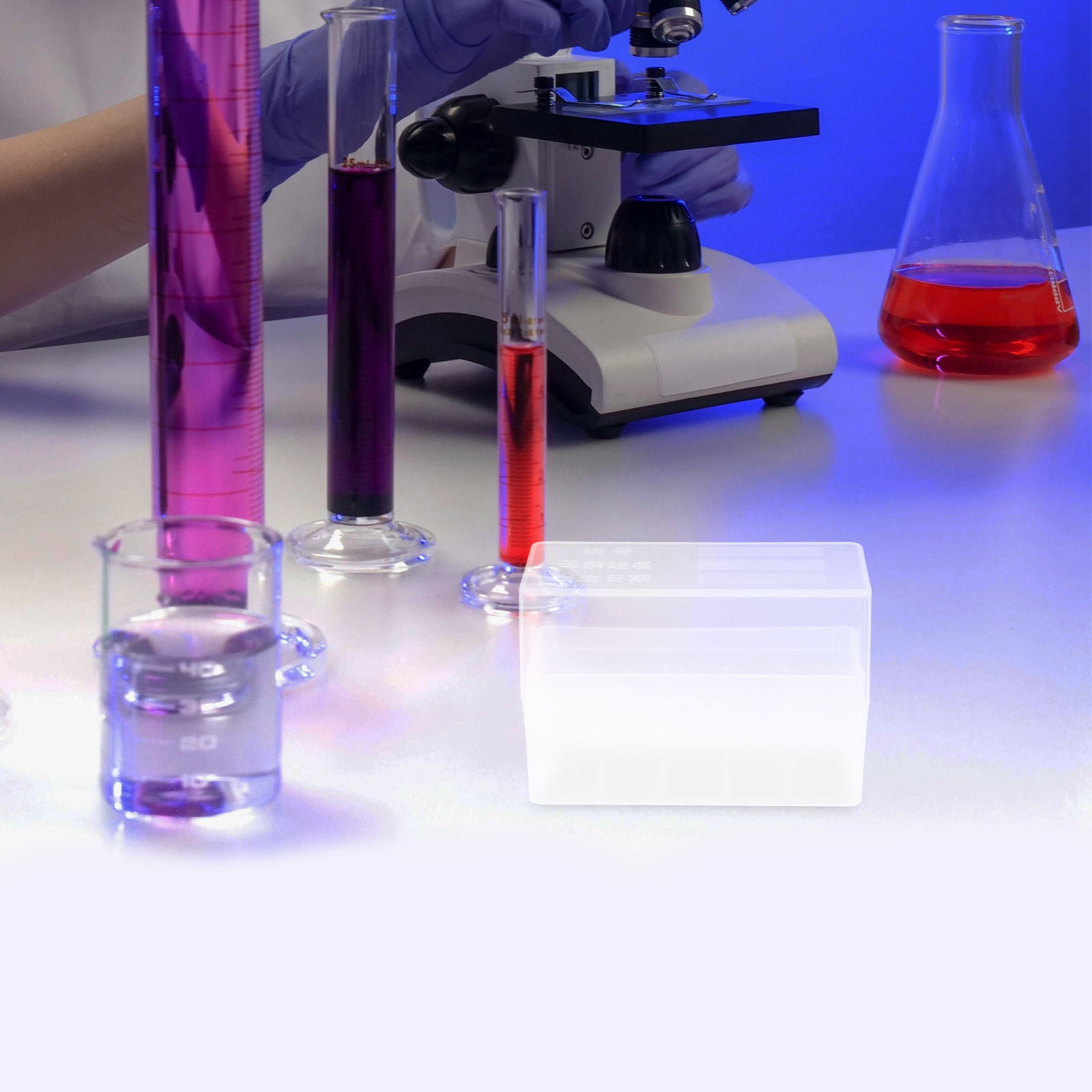 MLINS Centrifuge Tube Storage Box Transparent Plastic Freezer Container ...