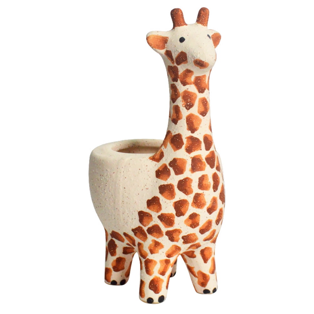 MLINS Ceramic Flowerpot Tall Plant Pots Indoor Giraffe Large Outdoor ...