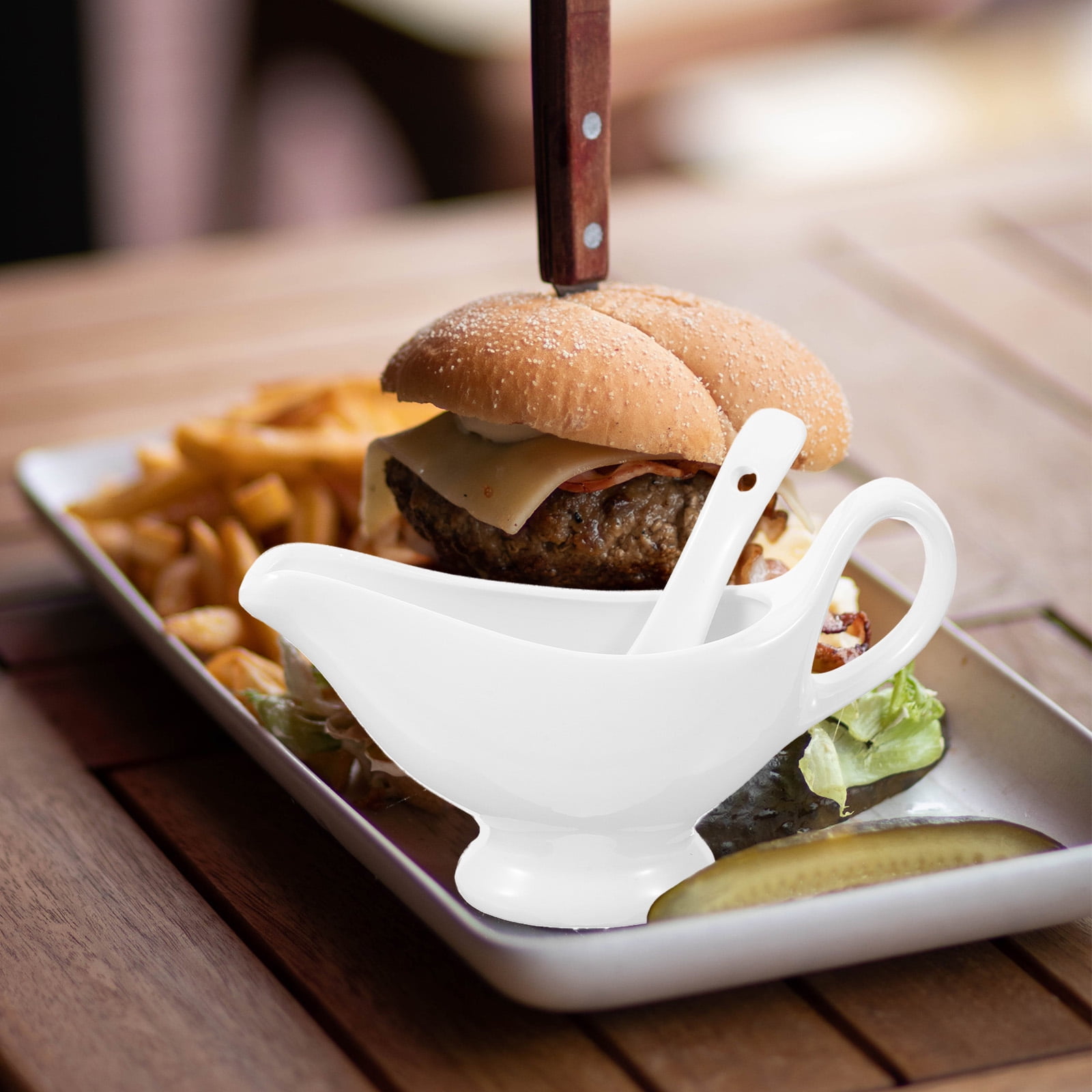 MLINS Ceramic Gravy Boat Snack Sauce Pitcher Ceramic Creamer Milk Honey ...