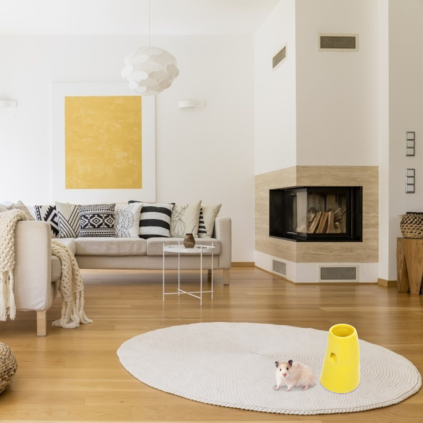 MLINS Ceramic Kettle Holder Hamster Water Bottle Rack Household Pet ...