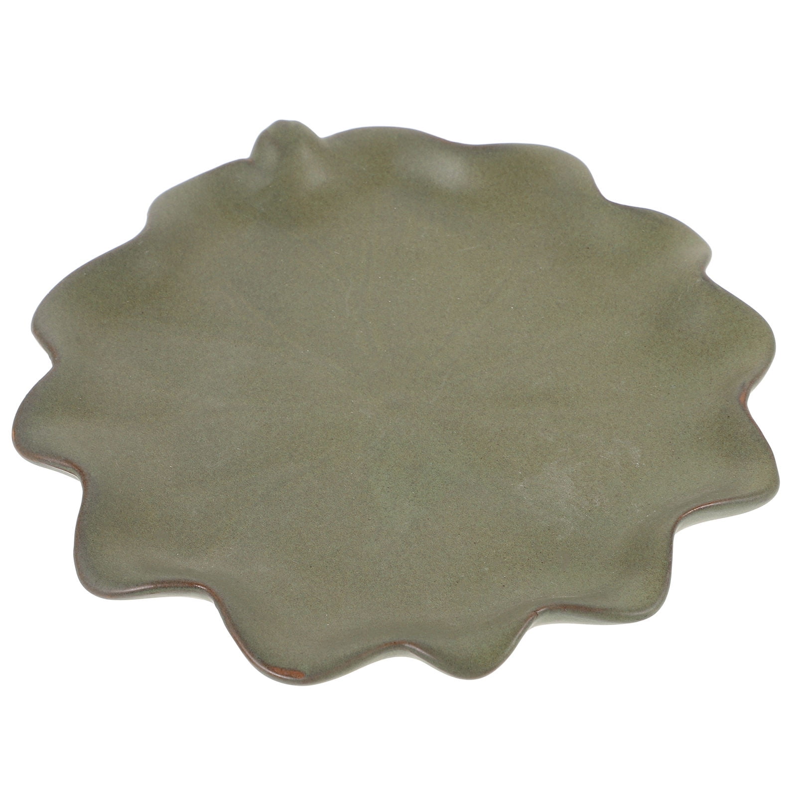 MLINS Ceramic Tray Plant Dishes Saucer Outdoor Planter Drainage Green ...