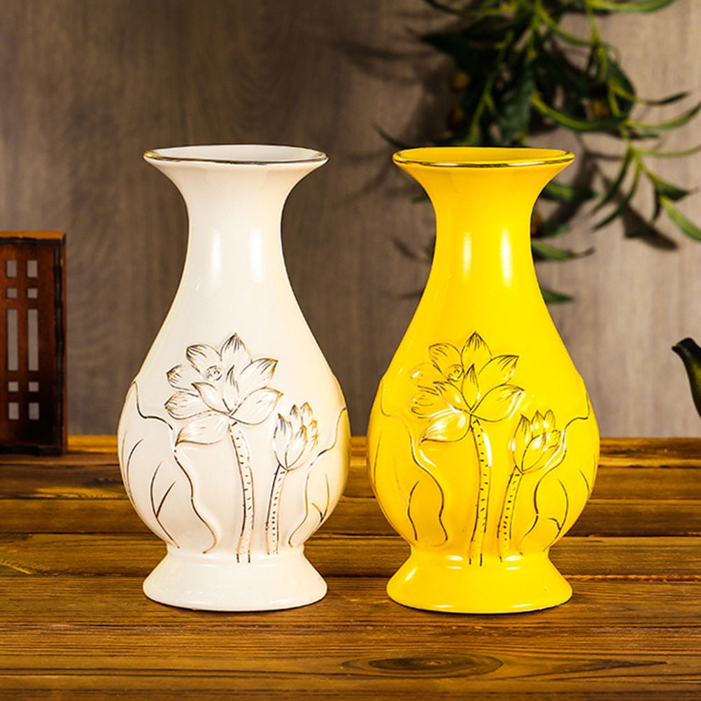 MLINS Ceramic Vase with Lotus Pattern for Decor Assorted Color Ceramic ...