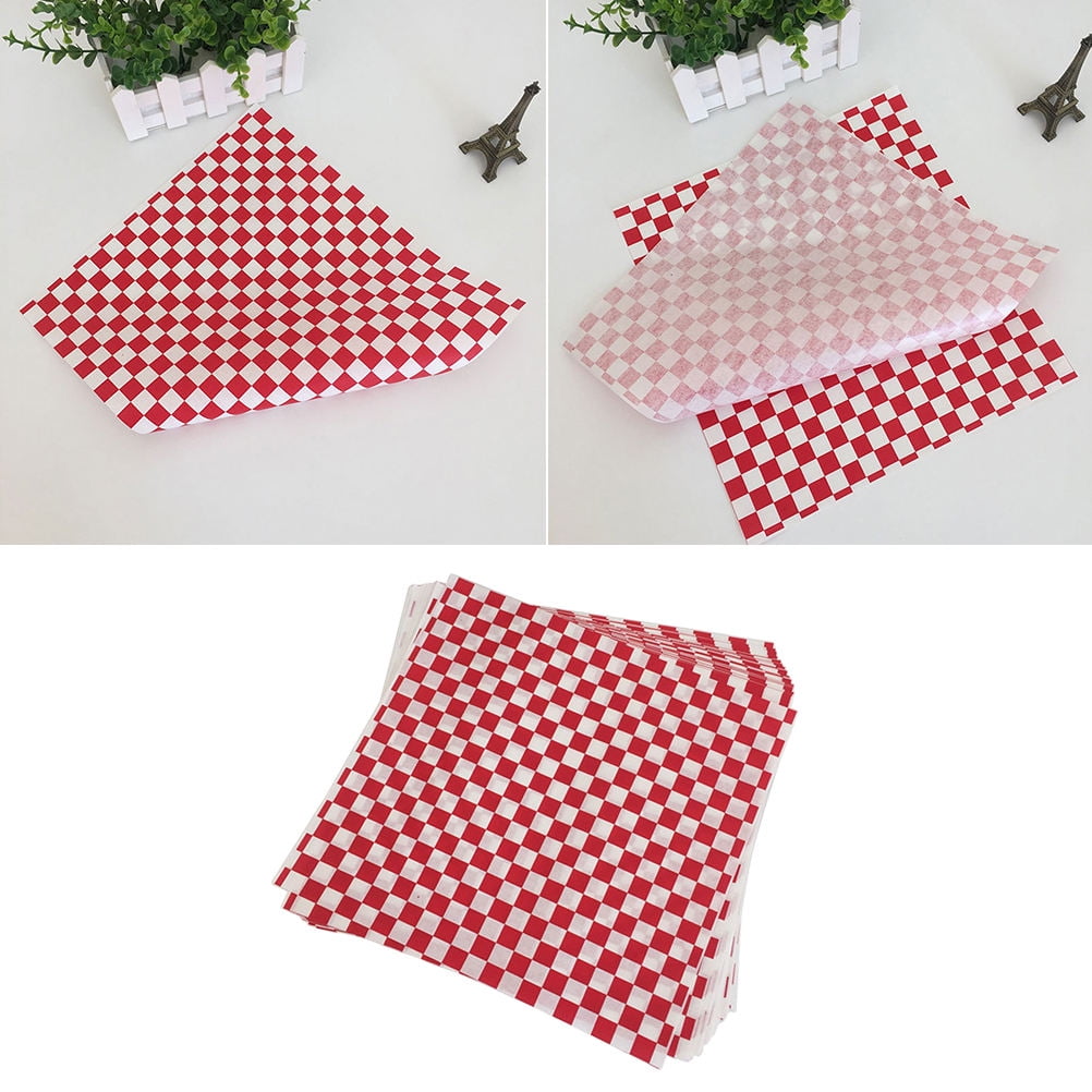 MLINS Checkered Food Wrapping Paper for Sandwiches and Parties Grease ...