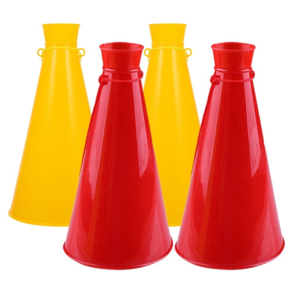 MLINS Cheer Megaphone Noisemaker 4Pcs Cheering Horn Plastic Mini Megaphone Cheerleader Shouting ...
