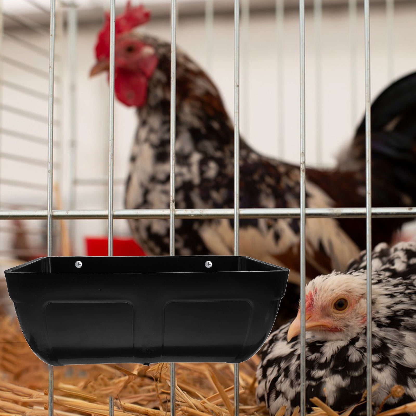 MLINS Chicken Feeder Trough, Plastic Chicken Water Feeder Water Troughs ...