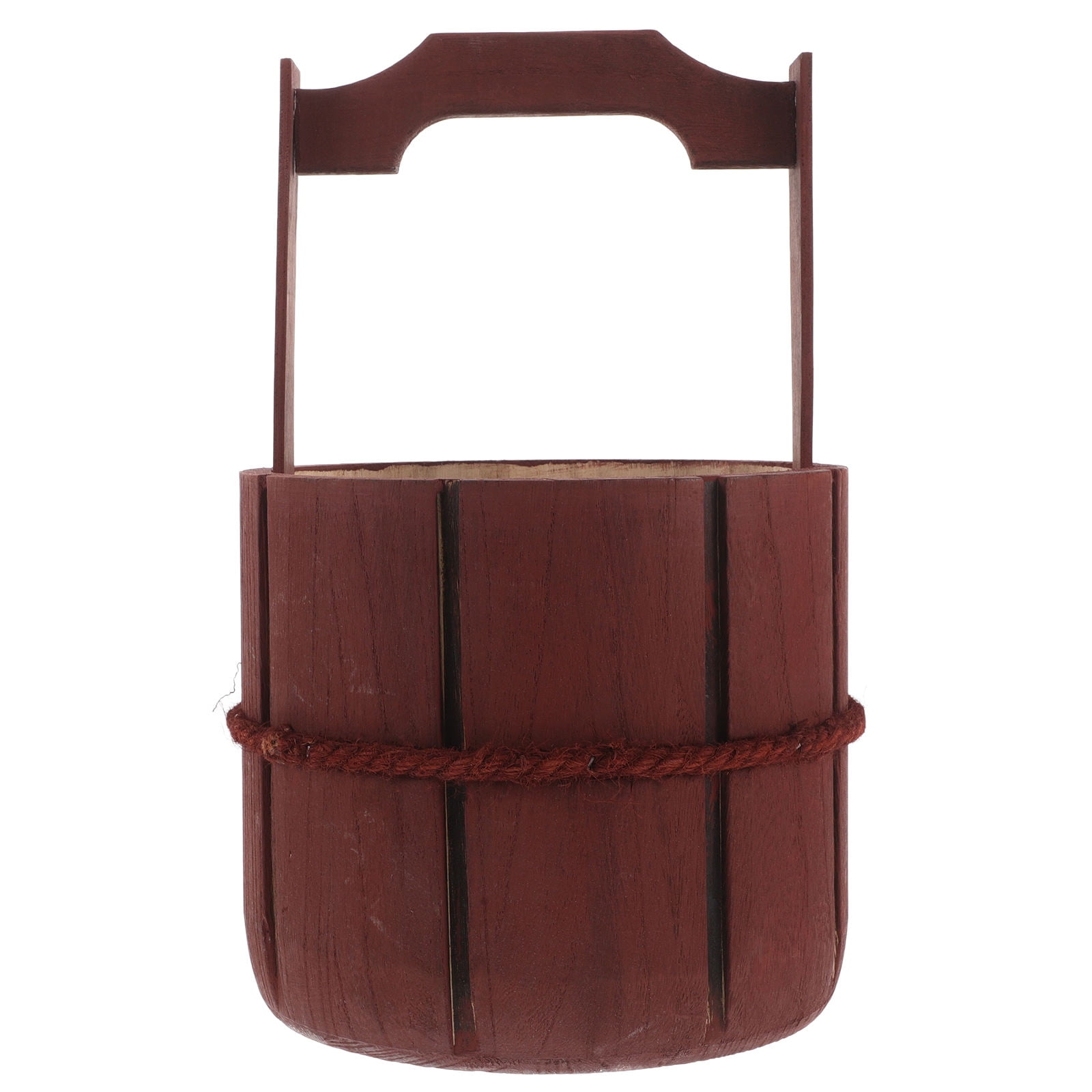 MLINS Children Dance Props Wooden Bucket Rustic Planter Bucket For ...