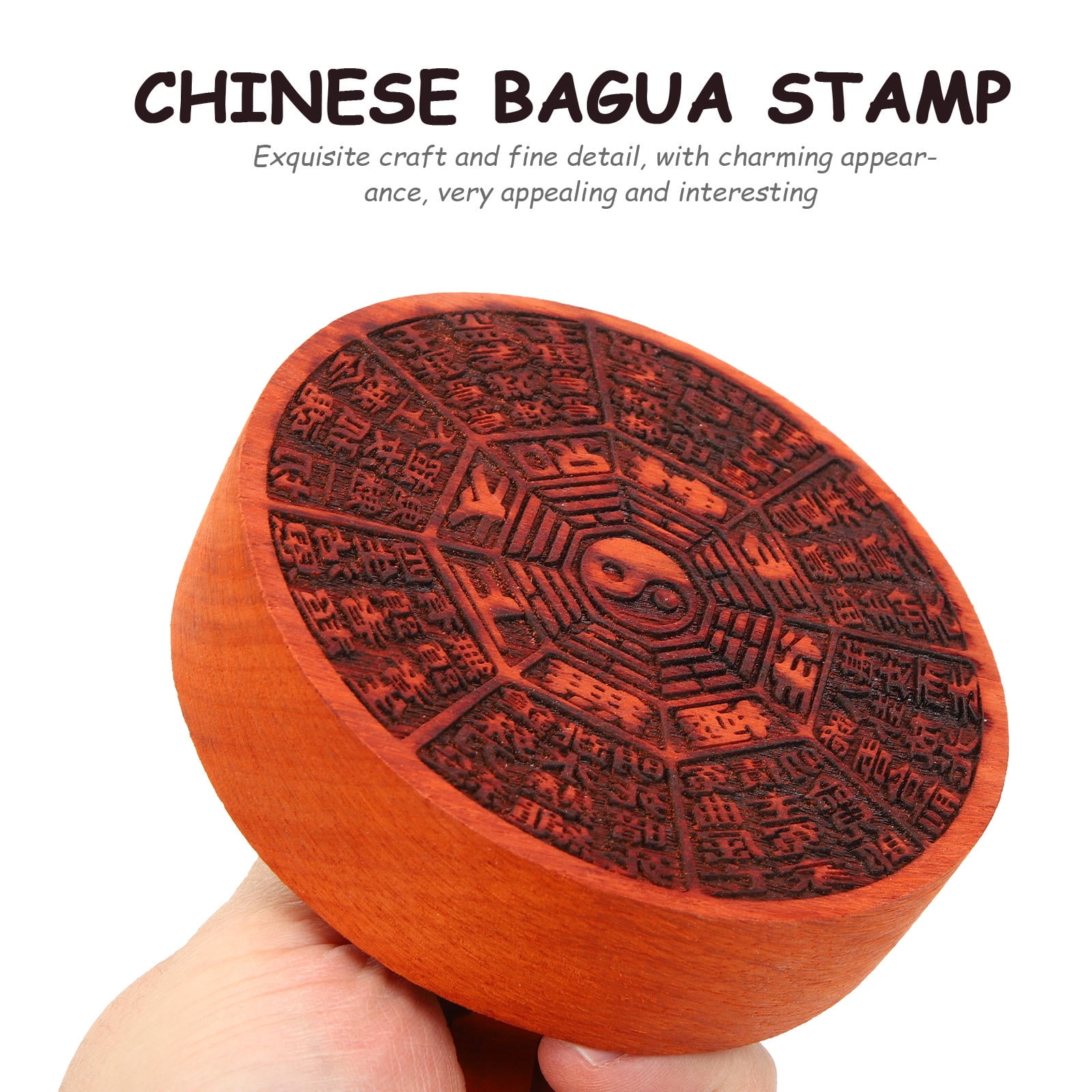 DINHEAROM Wood Stamps With Handle Create Bagua Pattern Multi 1Set Home ...