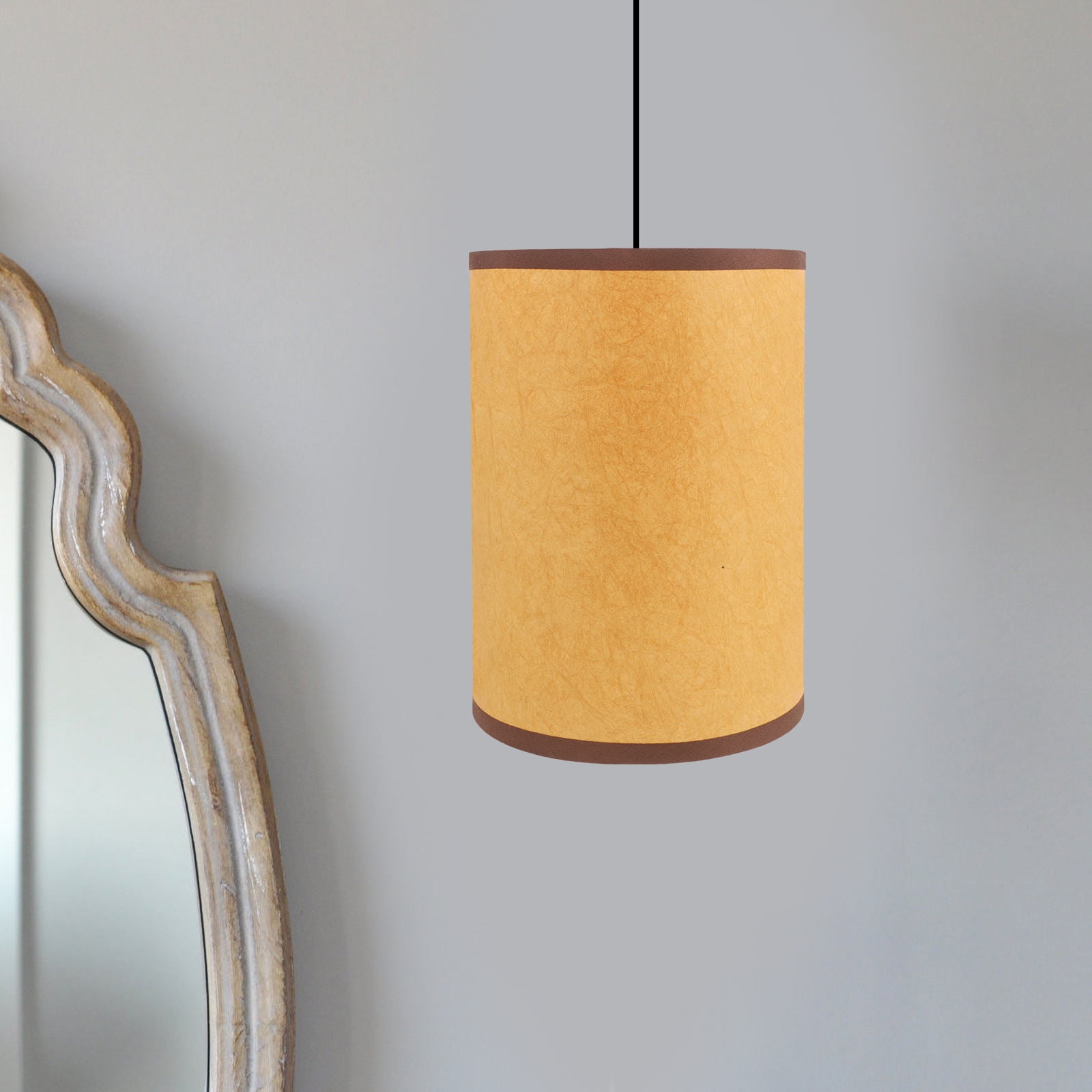 MLINS Chocolate PVC Lamp Shade for Decor Rustic Style Simple and ...