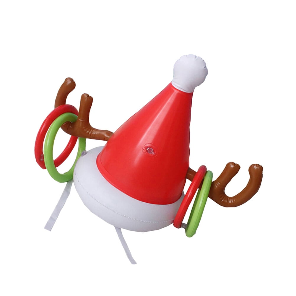 MLINS Christmas Antler Hat Ring Toss Game PVC Toss Game Inflatable Toss ...