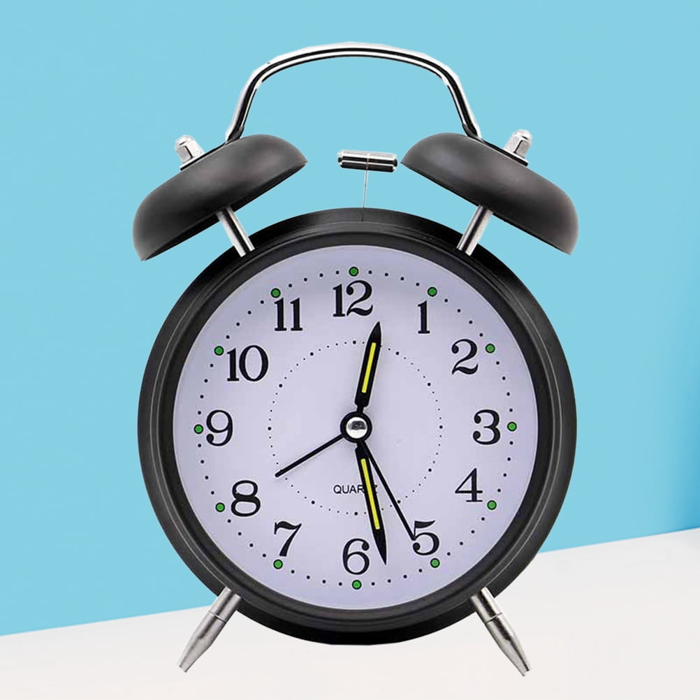 MLINS Classic Vintage LED Light Bell Alarm Clock Lazy Bedside Desk ...