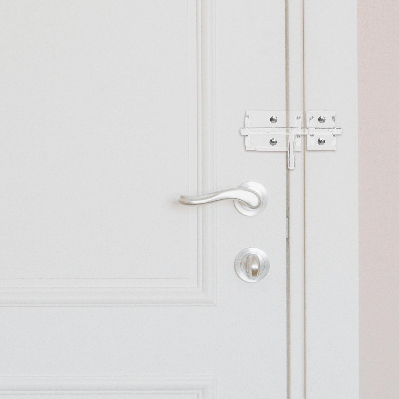 MLINS Clear Acrylic Cabinet Latch Self-Adhesive Door Lock Transparent ...