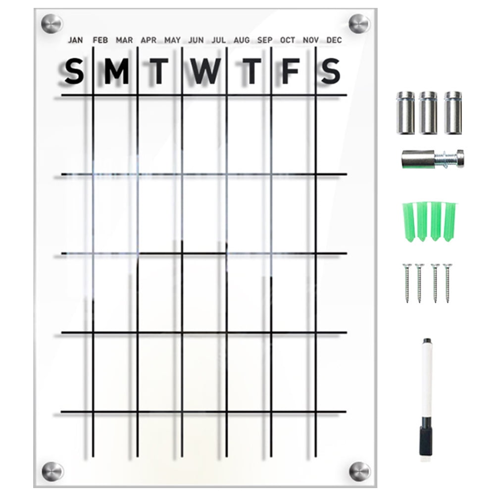 MLINS Clear Dry Erase Board for Wall Weekly Hanging Board 29.7X21CM ...