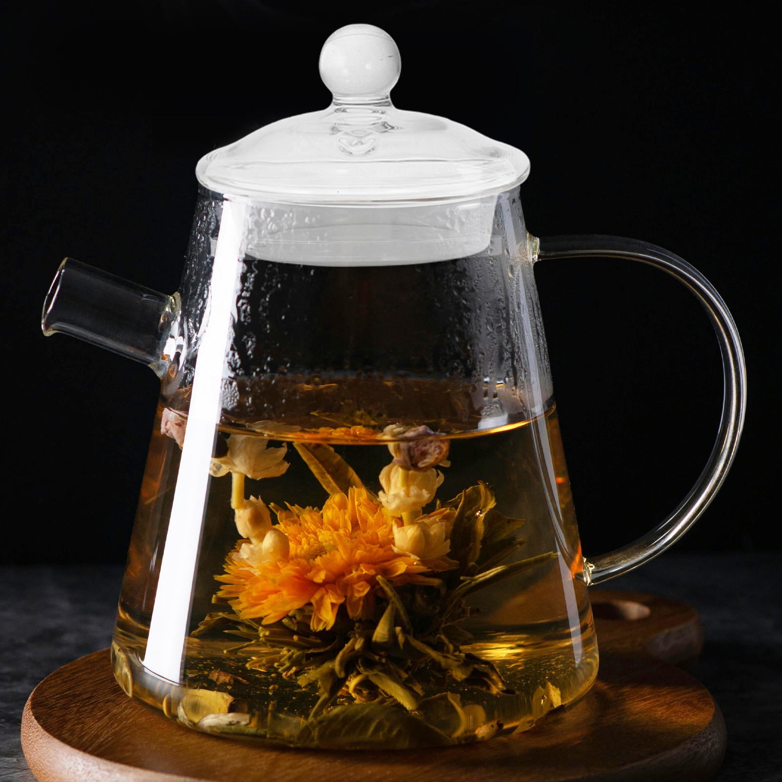 MLINS Clear Glass Teapot Lid Replacement Tea Accessories for Home 200ml ...