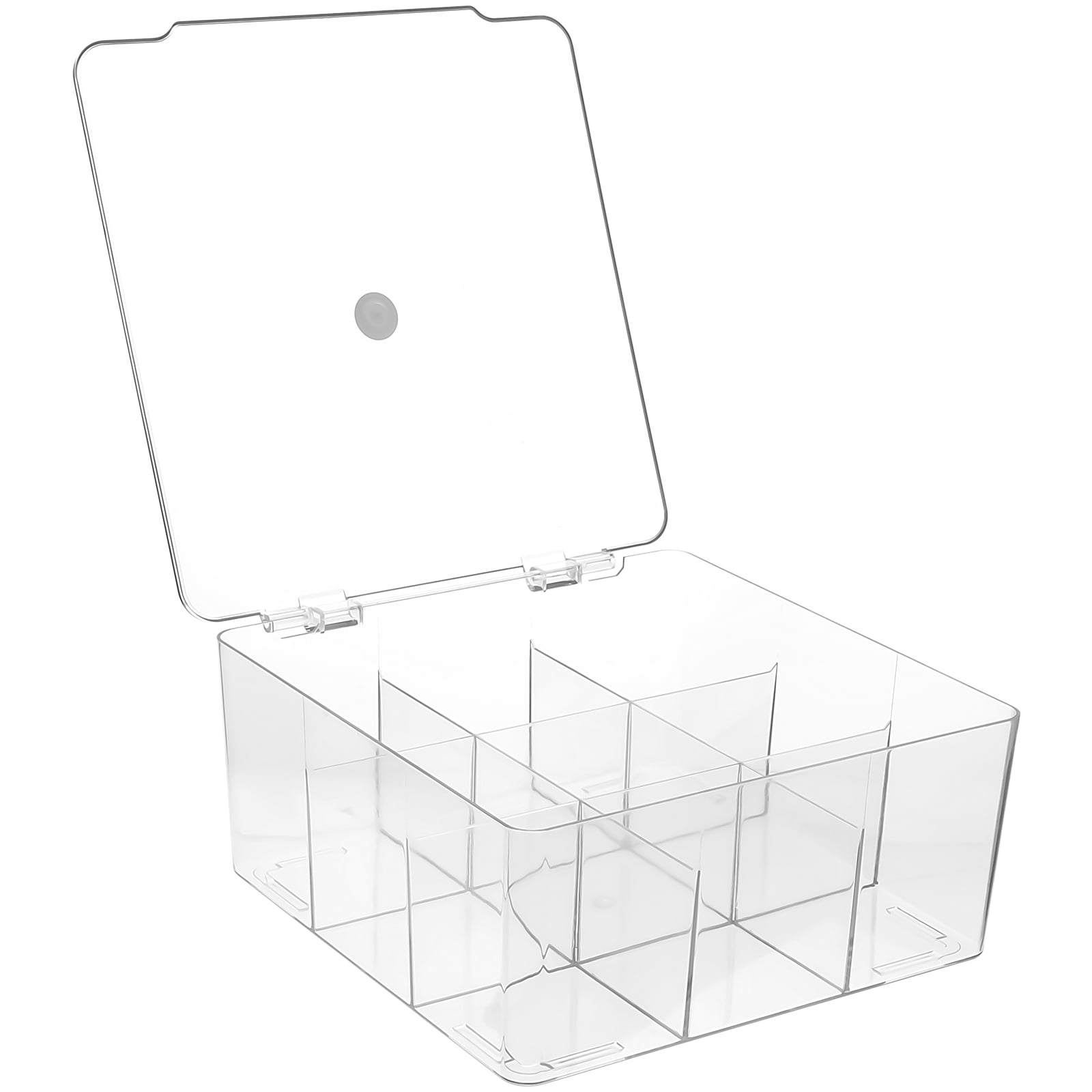 MLINS Small Storage Boxes with Lids Multi Compartment Transparent ...