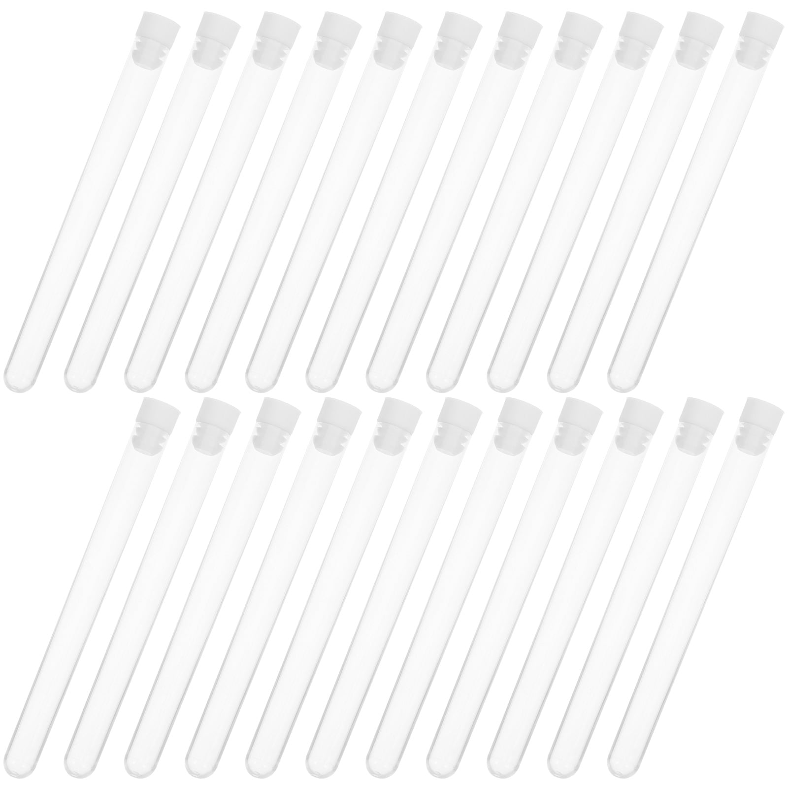MLINS Clear Plastic Test Tubes with Caps 50pcs Small Vials for Plants ...