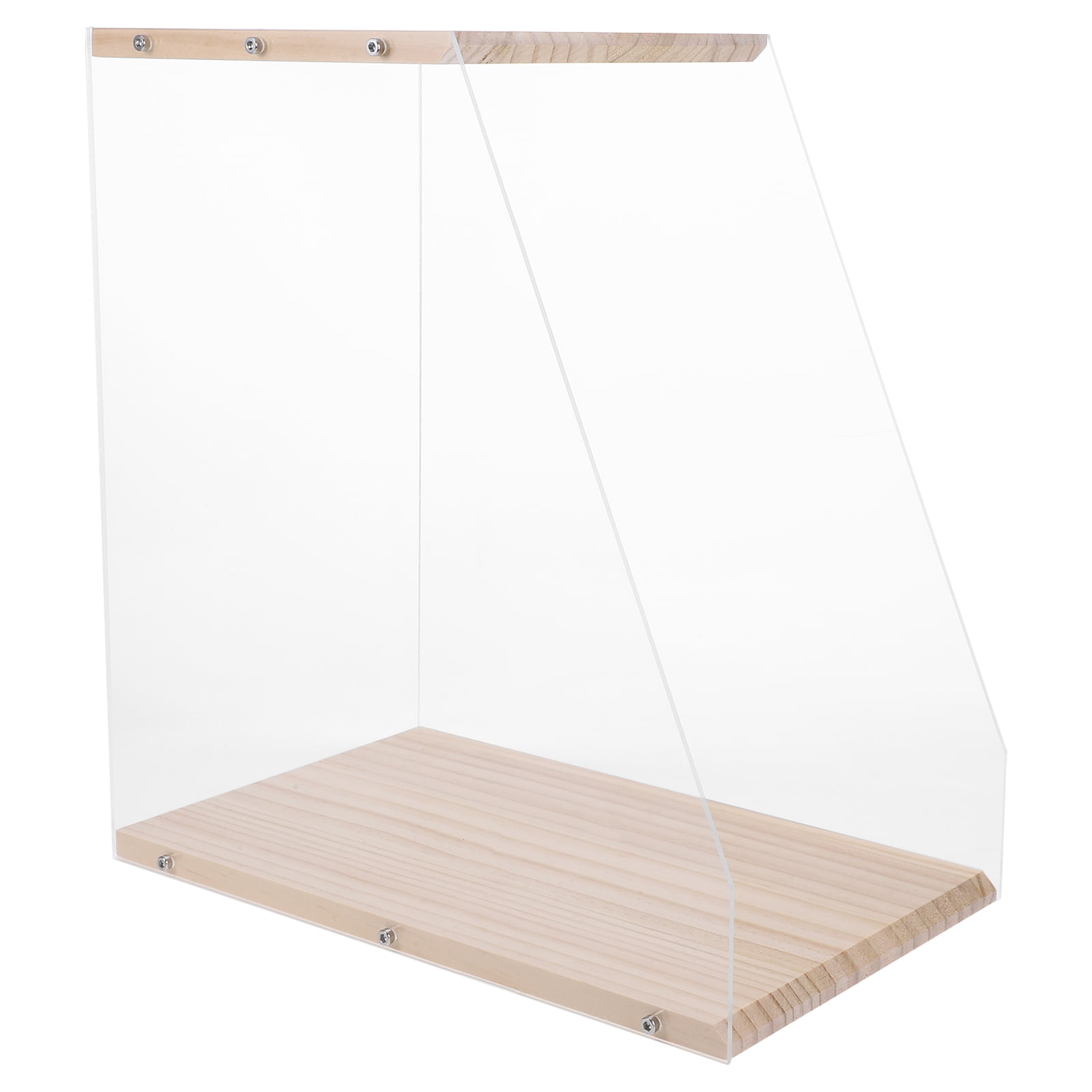 MLINS Clear Wooden Vinyl Record Storage Holder Transparent Record ...