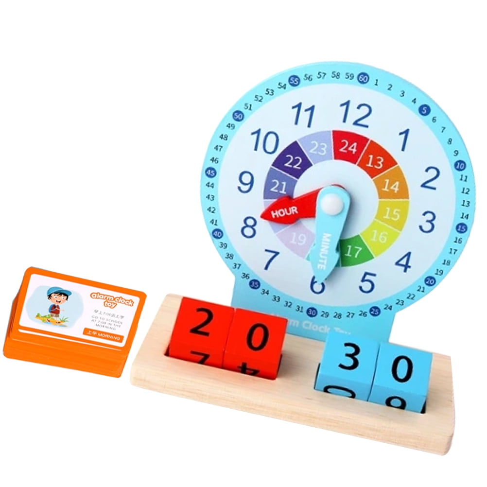 MLINS Clock Teaching Aids Time Recognition Toy Hand-eye Coordination ...