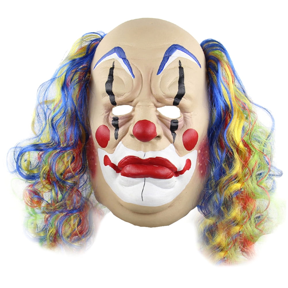 MLINS Clown Realistic Halloween Party Creepy Cosplay Costume Scary Prop ...