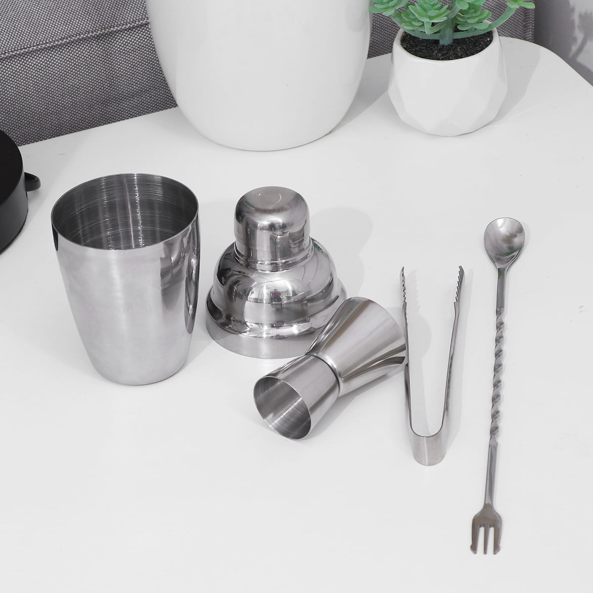MLINS Cocktail Shaker Set with Stainless Steel Mixer Tools for ...