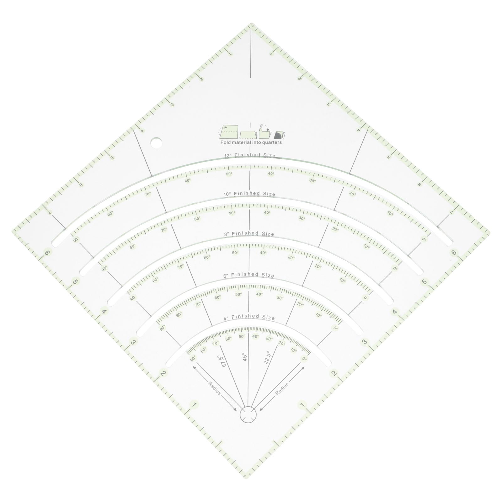 MLINS Color Sewing Ruler Quilting Fabric Circle Cutter Templates Rulers ...