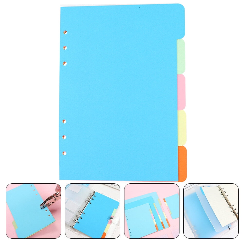 MLINS Colorful Binder Dividers Set of 5 Refill Paper for School ...