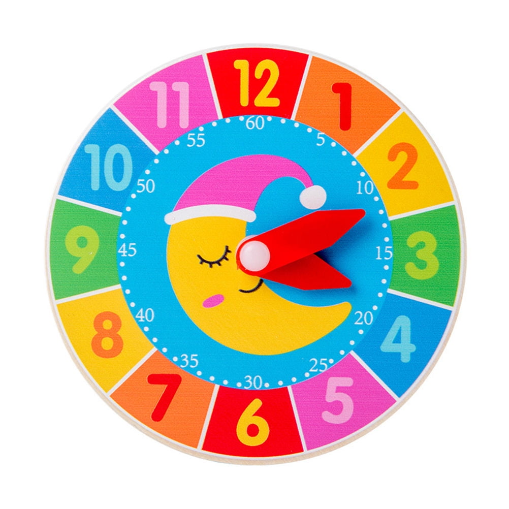 MLINS Colorful Plastic Clock Toy with Great Educational Learning Toy ...