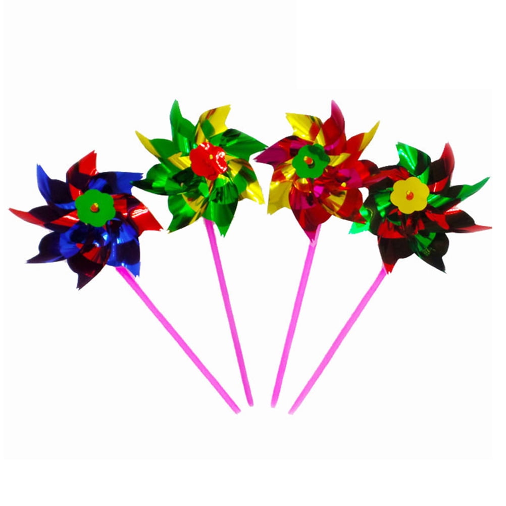 MLINS Colorful Plastic Pinwheel DIY Windmill Toy Set for Kids Assorted ...