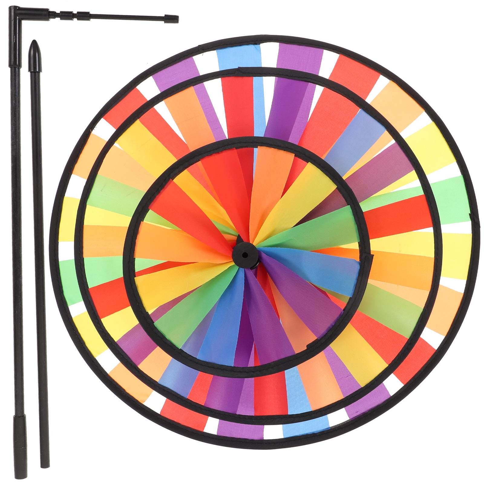 MLINS Colorful Windmills Spinner Wheel Garden Cloth Three Layers ...