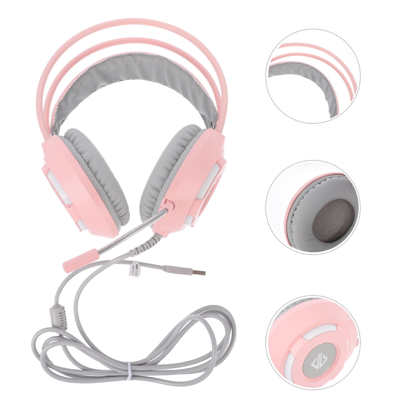 MLINS Computer Gaming Headset Headphone with Microphone Child Pink ...