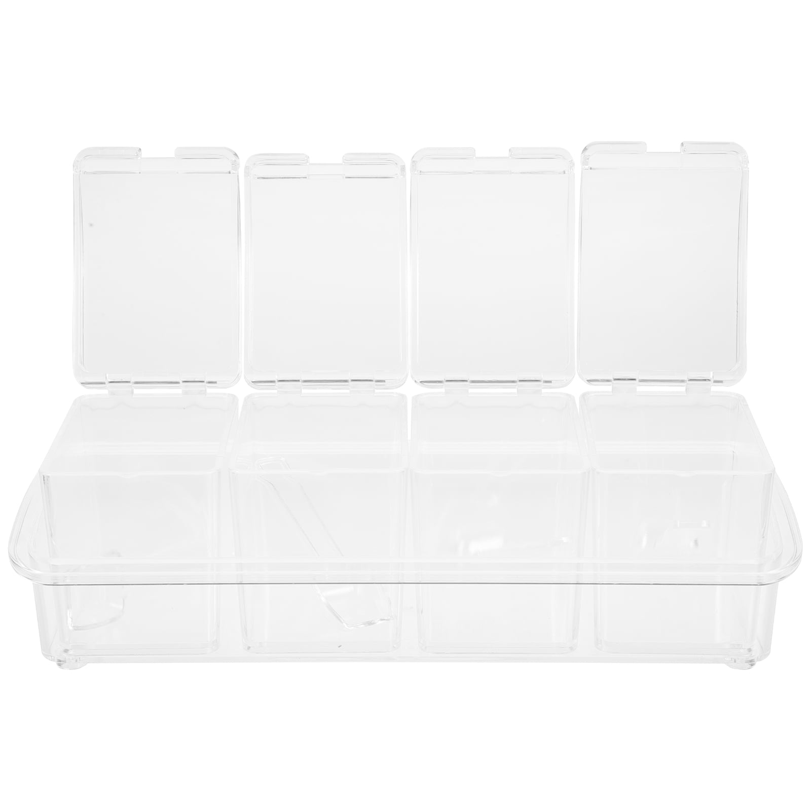 MLINS Condiment Storage Box Compartment Divided Seasoning Box ...