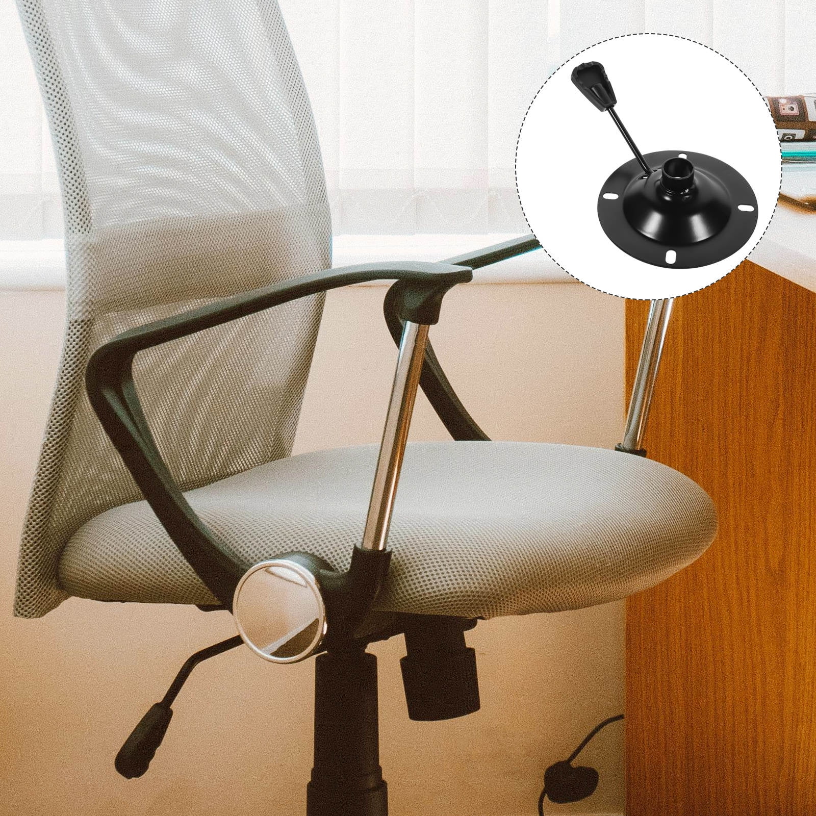 MLINS Control Lift Mechanism Base Barber Chair Swivel Base Plate Chair ...