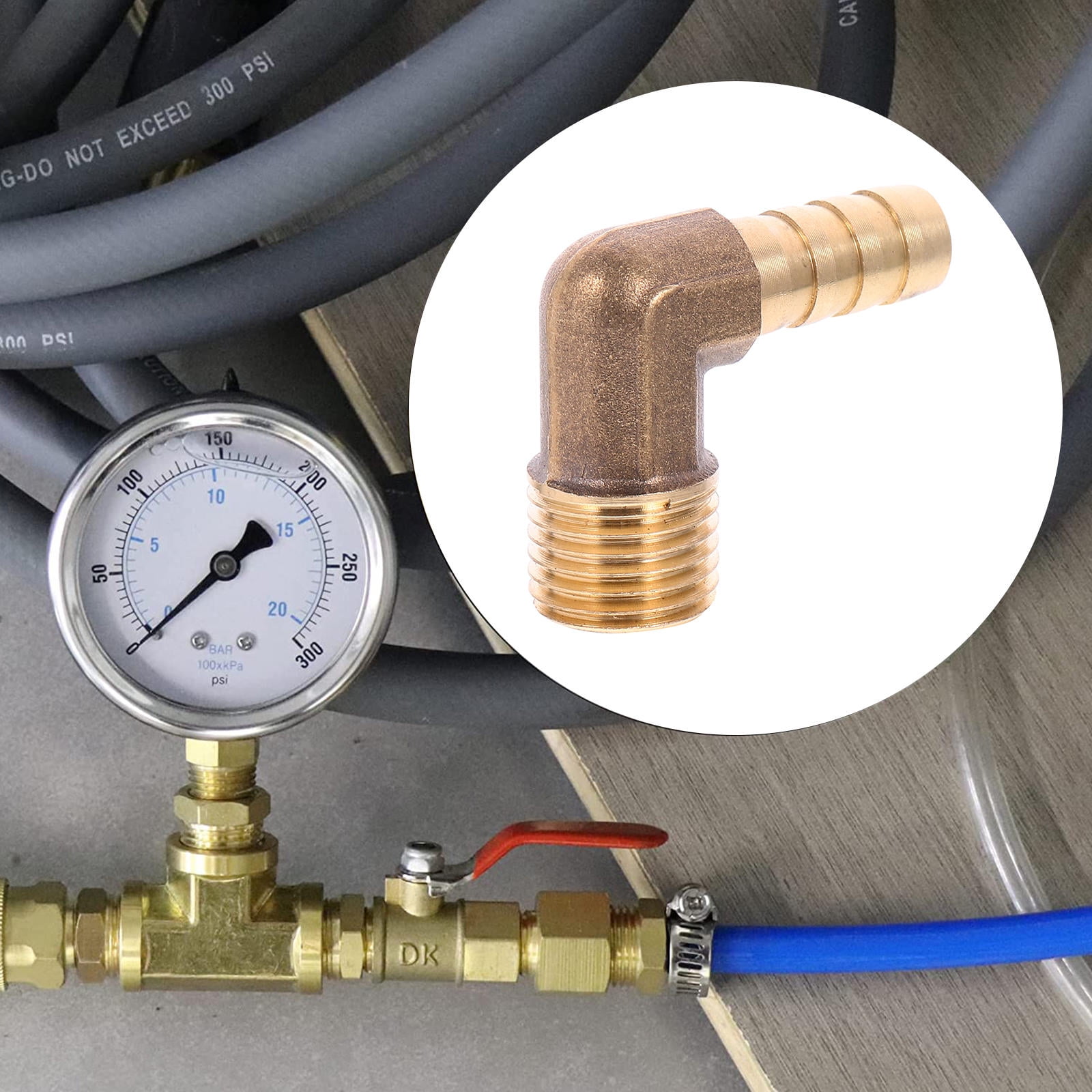 MLINS Copper Elbow Hose Connector for Pipe with Barb Design Golden ...