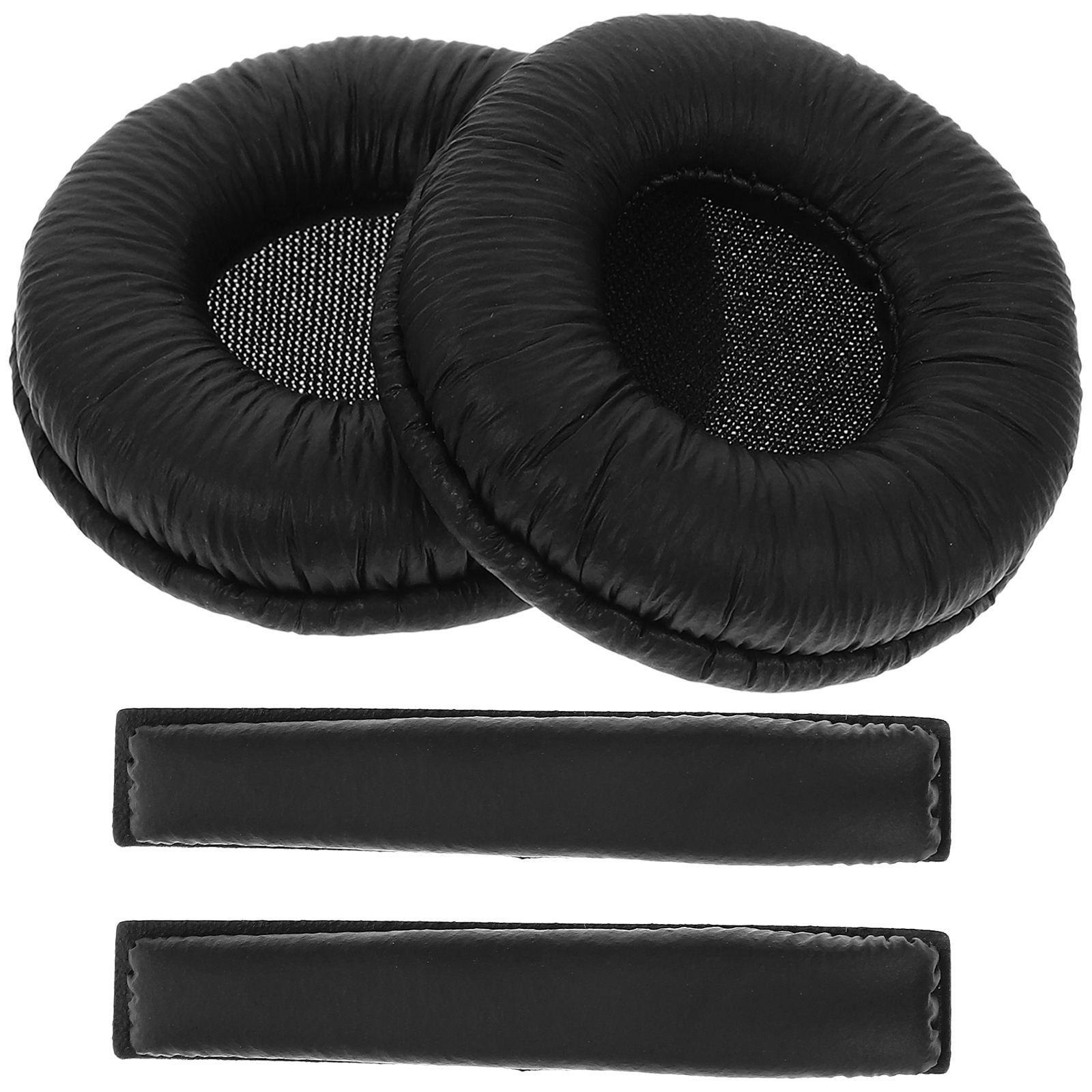 Black Headphone Ear Cushions Comfortable Sponge Covers for Earphone ...