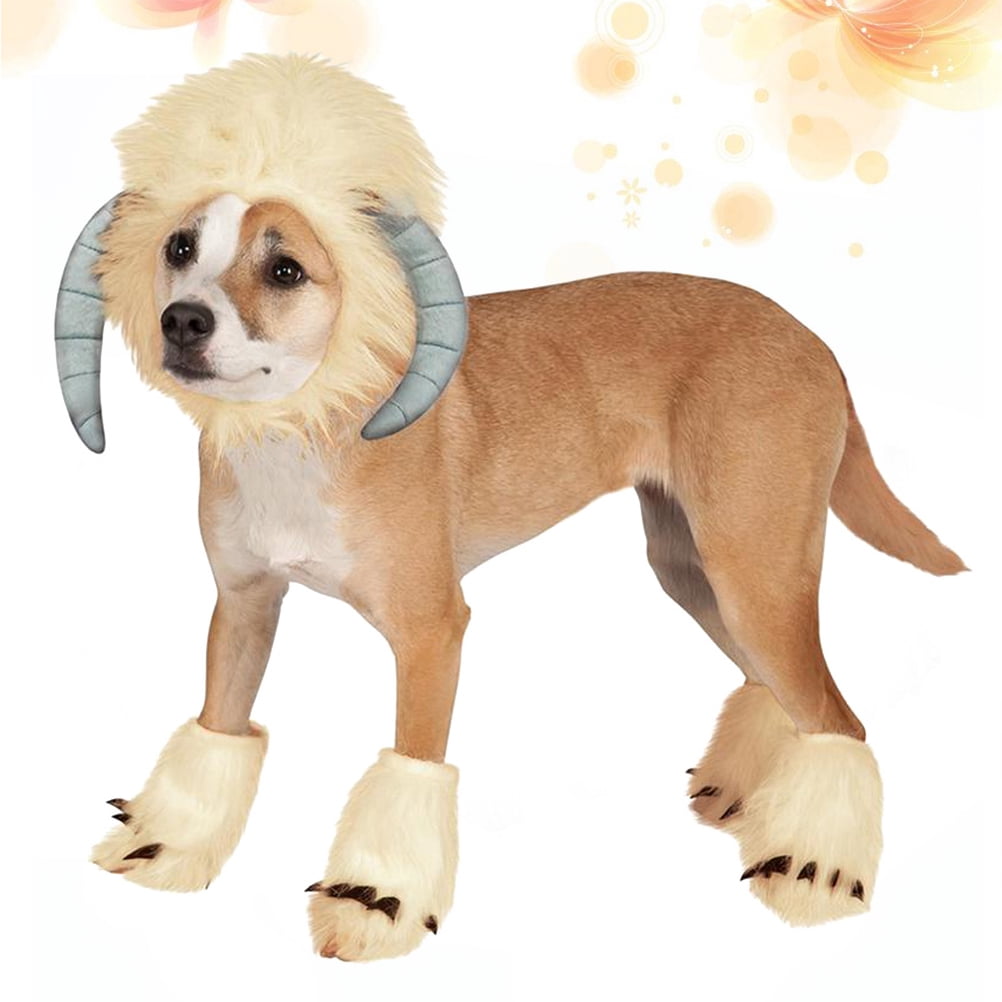 MLINS Costume Pet Sheep Head Hat Firmly Fixed Design Funny Headgear ...