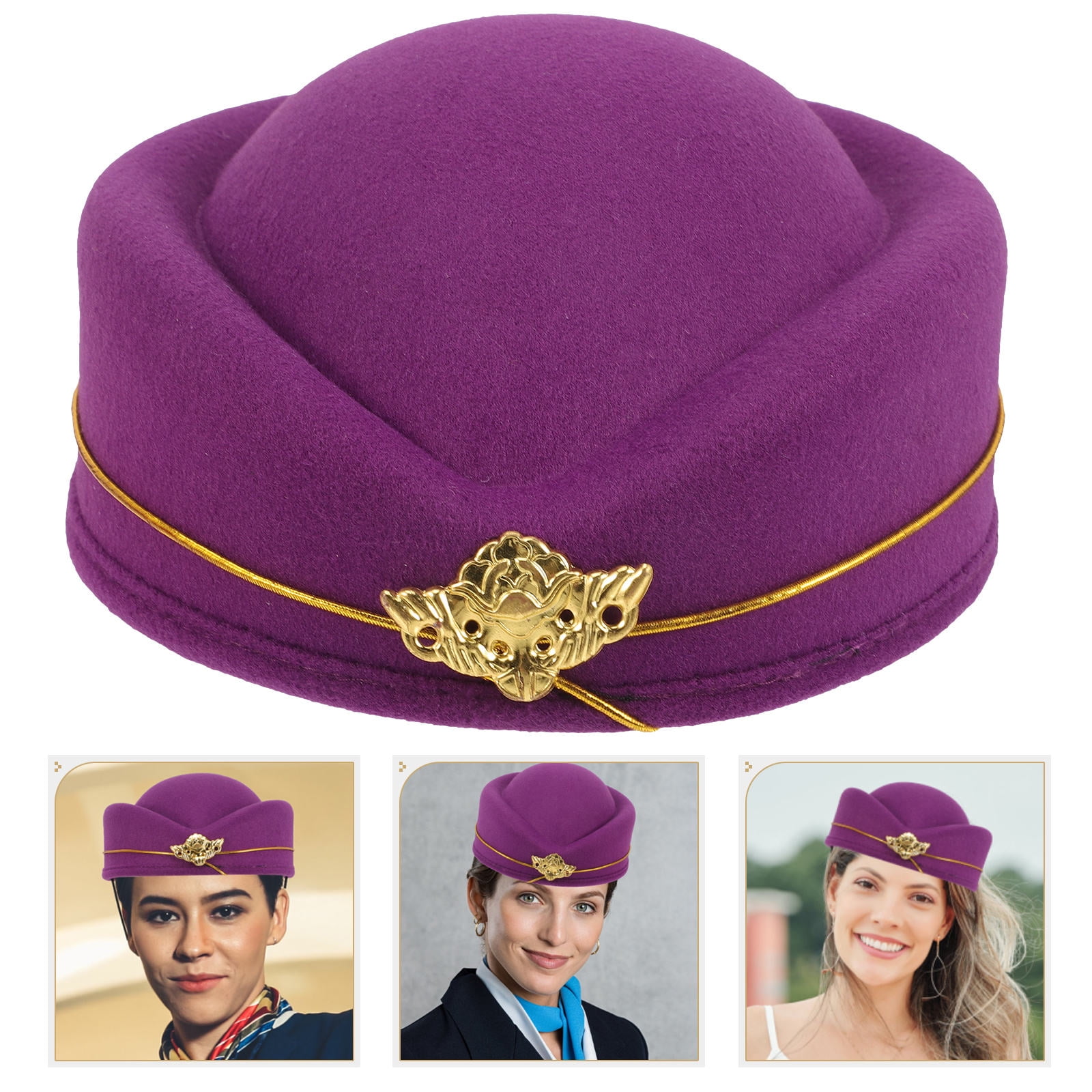 MLINS Crazy Stewardess Hat Woolen Material Flight Attendant - Walmart.com