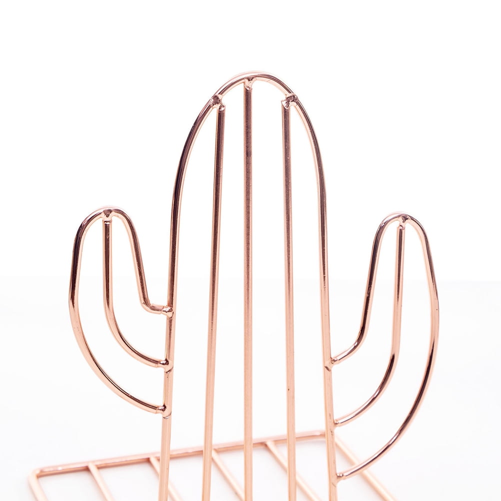 MLINS Creative CactusShaped Metal Book Rack Golden for Storage Use in ...