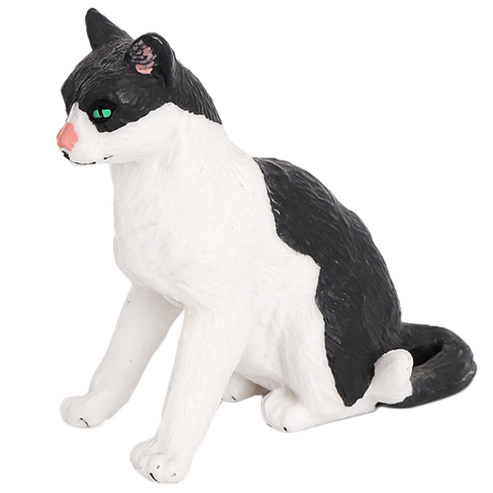 MLINS Creative Cat Model Decor Lifelike Kitten Statue Plastic Cat Shape ...