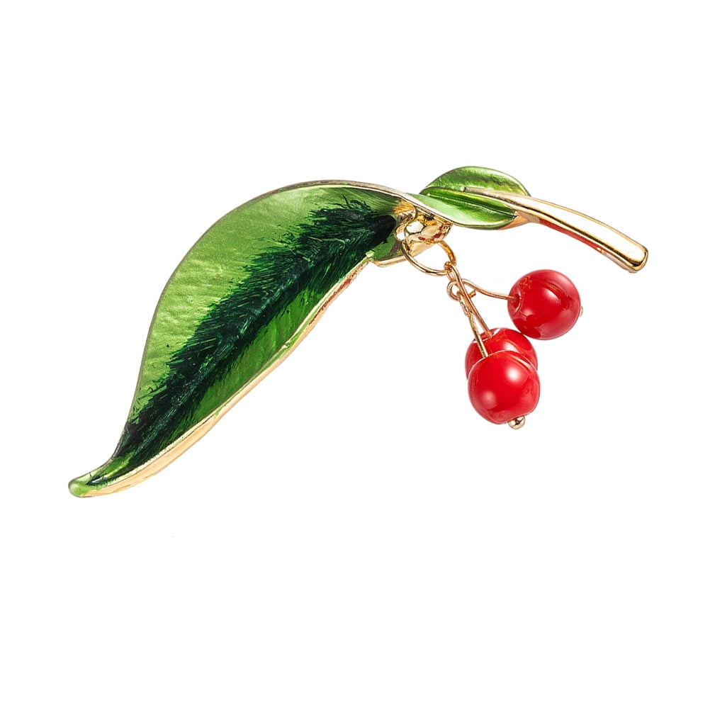 MLINS Creative Fruit Design Elegant Brooch Rhinestone Breastpin Fashion ...