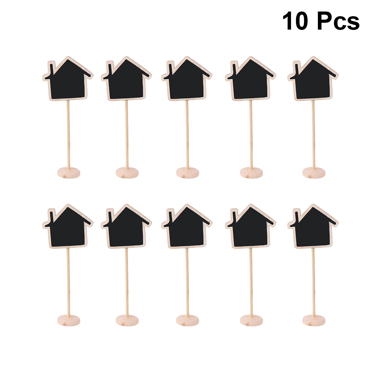 MERRYHAPY Mini Blackboard Birch Wood 10Pcs 7.5x3.1x0.1In - Walmart.com