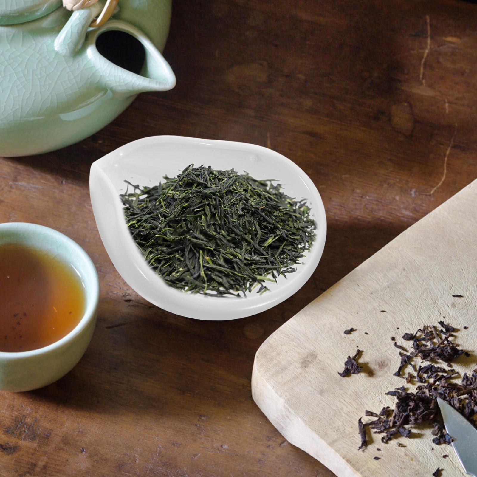 MLINS Creative Porcelain Tea Vessel for White Tea Scoop and Coffee Bean ...