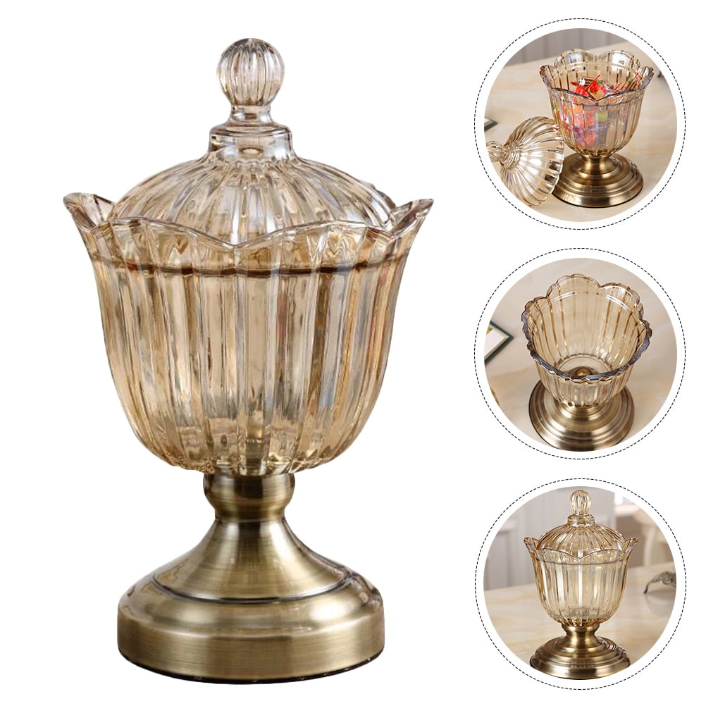 FONWILYO Crystal Jar With Lid Storage Containers Elegant Style for ...