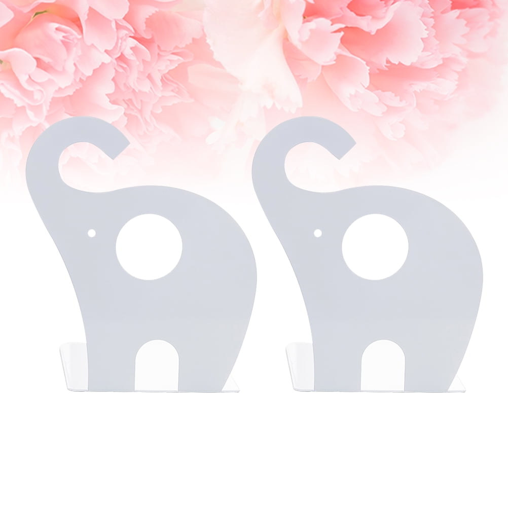 MLINS Cute Elephant Design Metal Book Stand for Organizing Books and ...