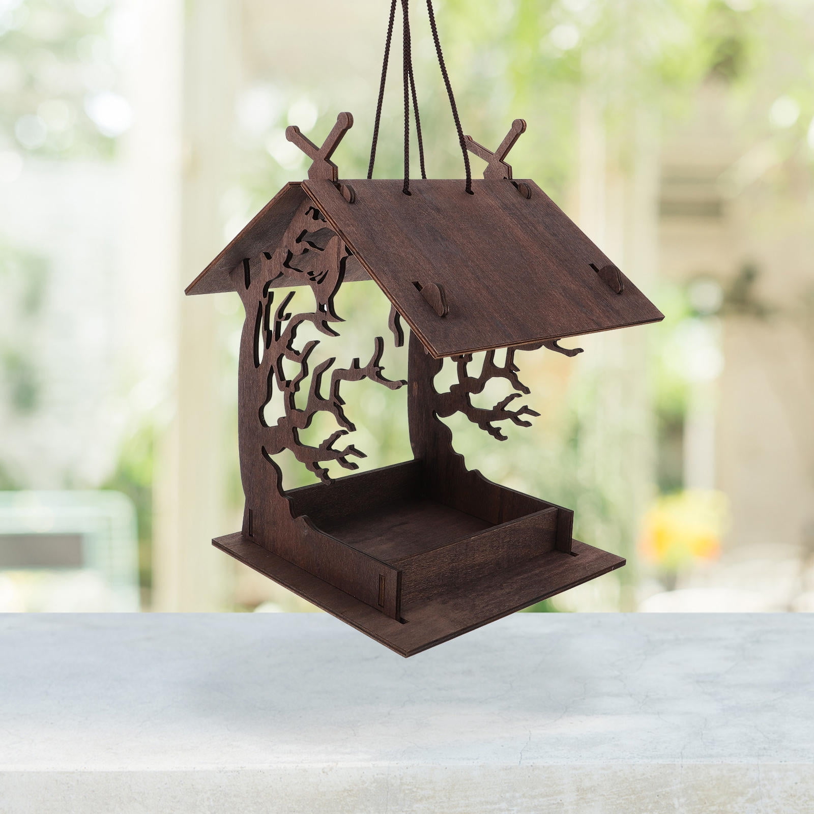 MLINS DIY Assembly Bird Food Container Garden Decoration Bird Feeder ...