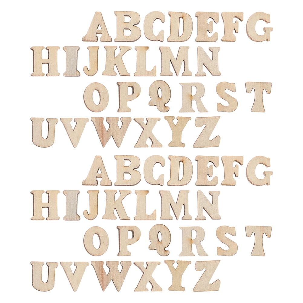 MLINS DIY Wooden Letters for Crafts Unpainted Blank Wood Alphabet ...