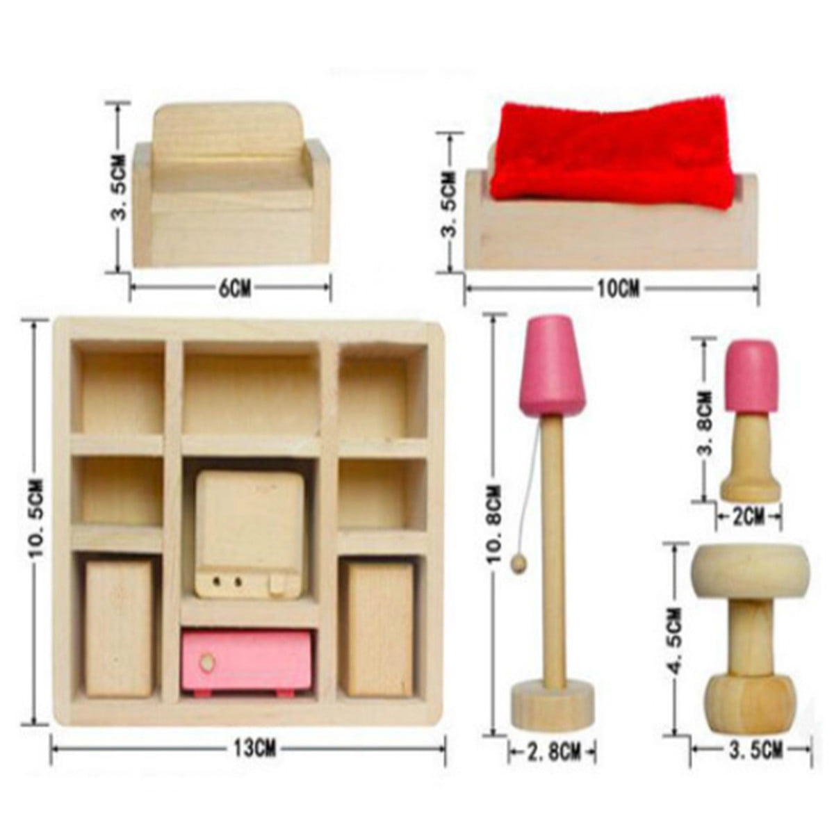 MLINS DIY Wooden Miniature Crafts for Decoration with Assorted Color ...